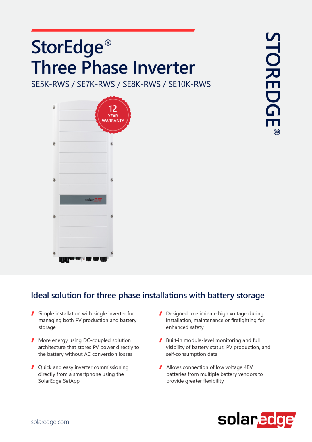 SolarEdge SE10K-RWS STOREDGE HYBRID - AMG Elettrica