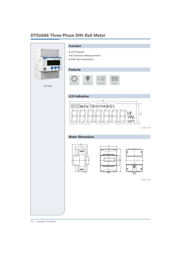 Solax 3-PHASE COMPENSATION METER DTSU666-D CHINT - AMG Elettrica